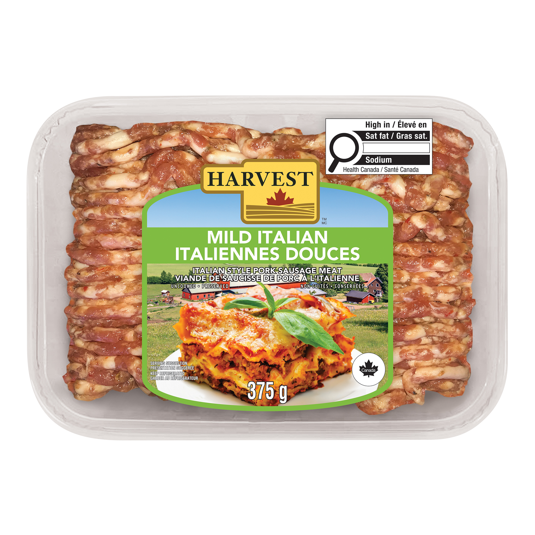 Mild Italian Ground Pork Sausage Meat - Harvest Meats